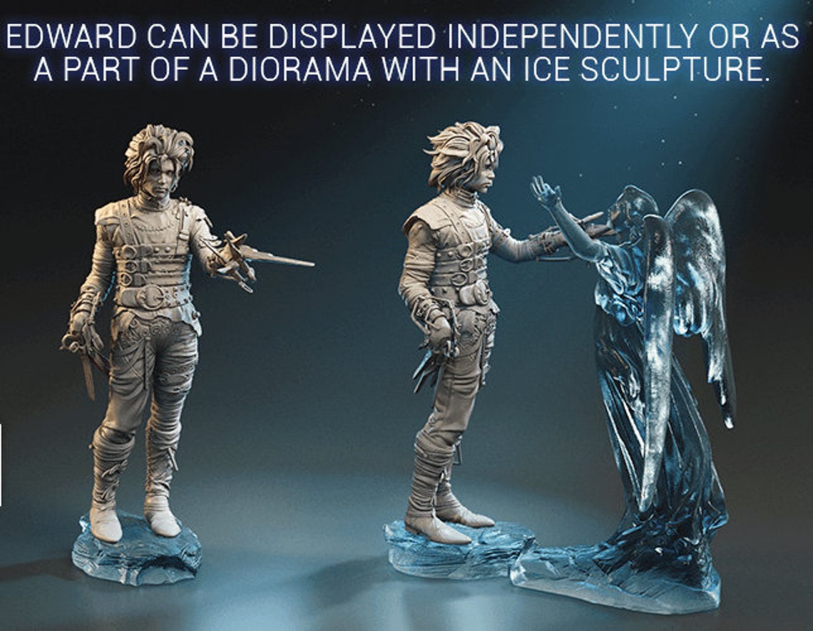 Edward Scissorhands STL, Scissorhands 3D Model, Scissorhands 3D Print Files, Scissorhands Statue ...