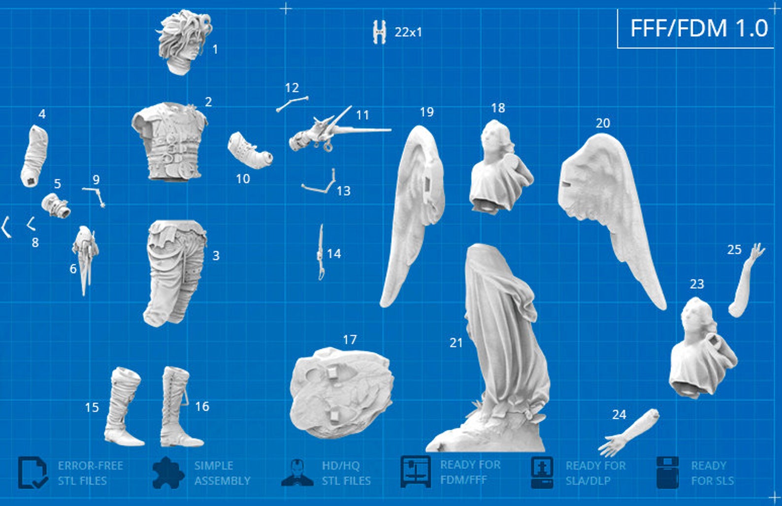 Edward Scissorhands STL, Scissorhands 3D Model, Scissorhands 3D Print Files, Scissorhands Statue ...