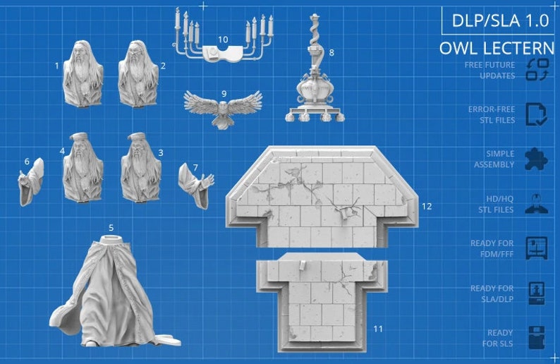 Dumbledore STL, Pensieve STL, Dumbledore 3D Model, Dumbledore 3D Print ...
