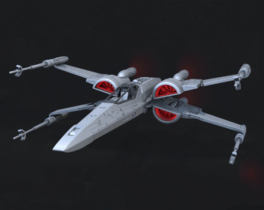 T-70 X-wing STL, T-70 X-wing 3D Model, T-70 X-wing 3D Print Files, T-70 X-wing Miniature, T-70 X ...