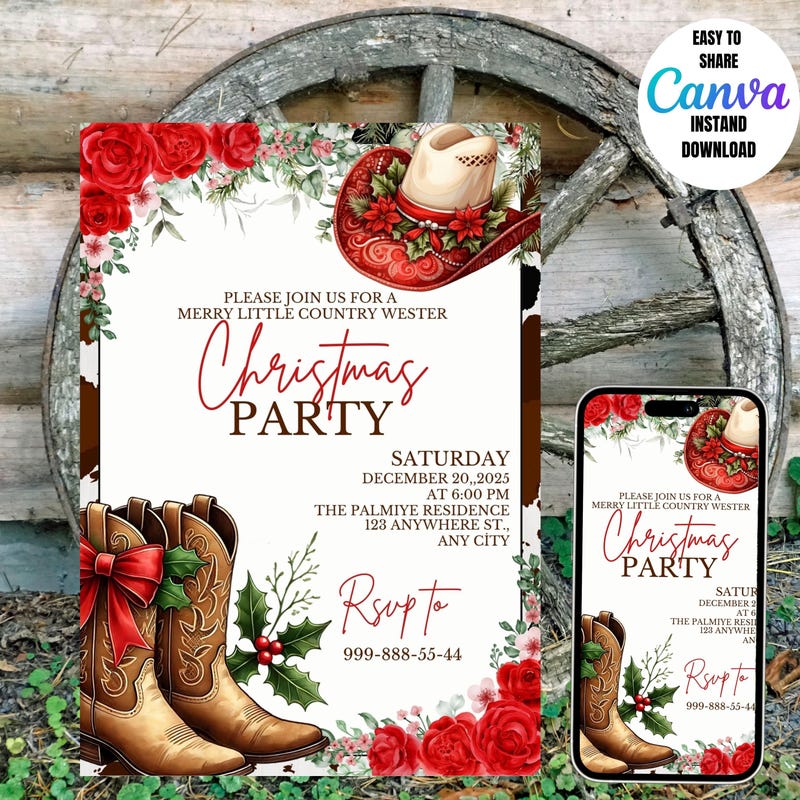 Cowboy Party Invite - Etsy