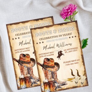 Western Invitation - Etsy