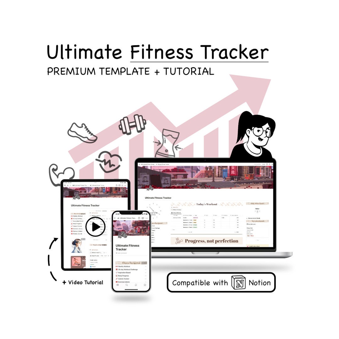 Notion Template Fitness Tracker Gym Tracker Minimal Notion - Etsy