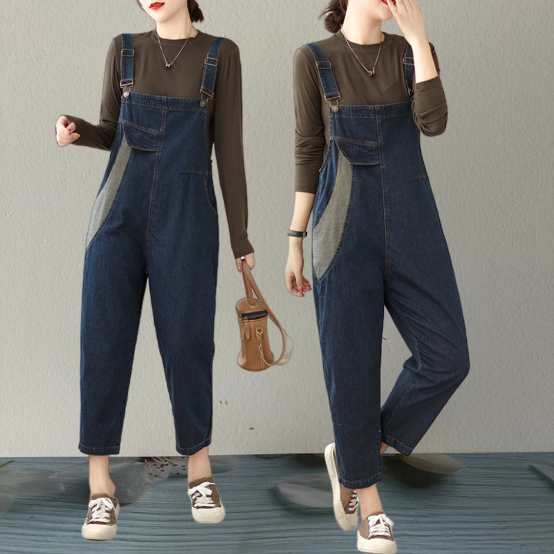 Harlan Denim Overalls, Baggy Jeans Jumpsuits, Men Wide Leg Overall ...