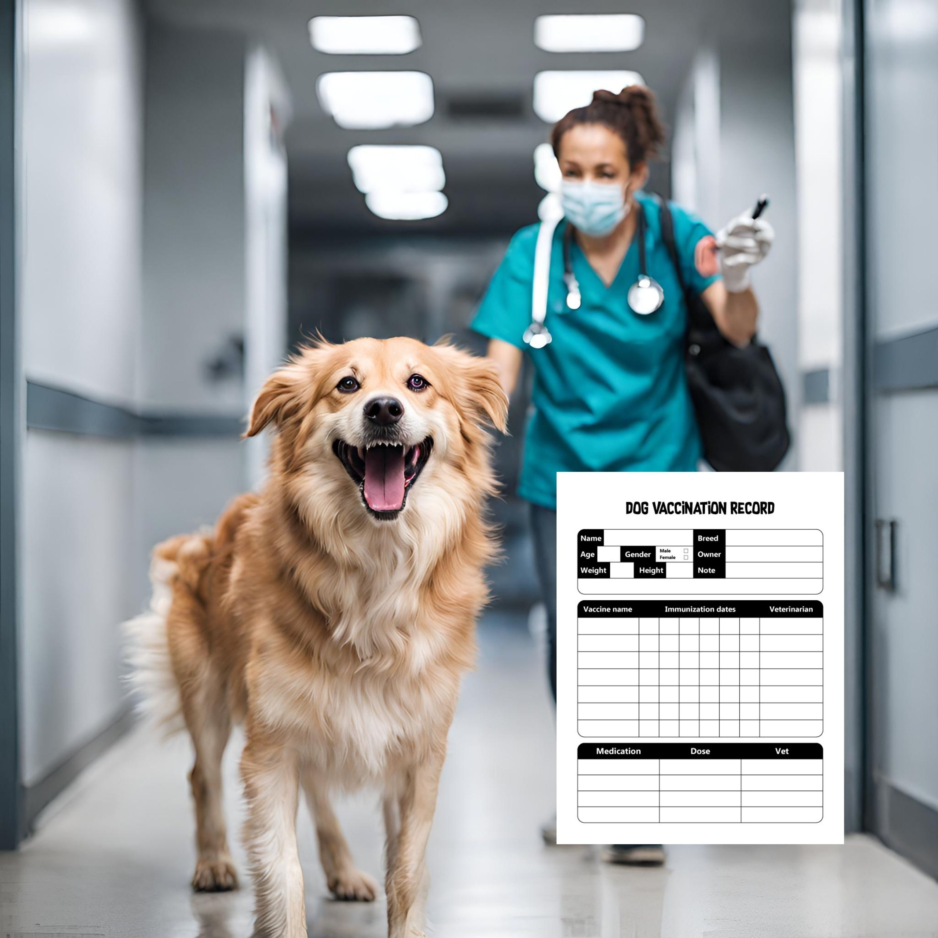Dog Vaccination Record Printable is in Convenient Sizes Such as 69 and ...