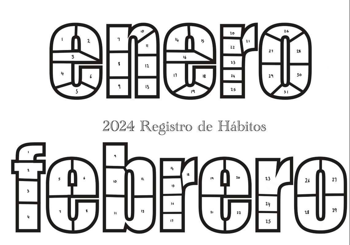 2024 Leap Year Spanish Habit Tracker/ New Years Resolutions - Etsy