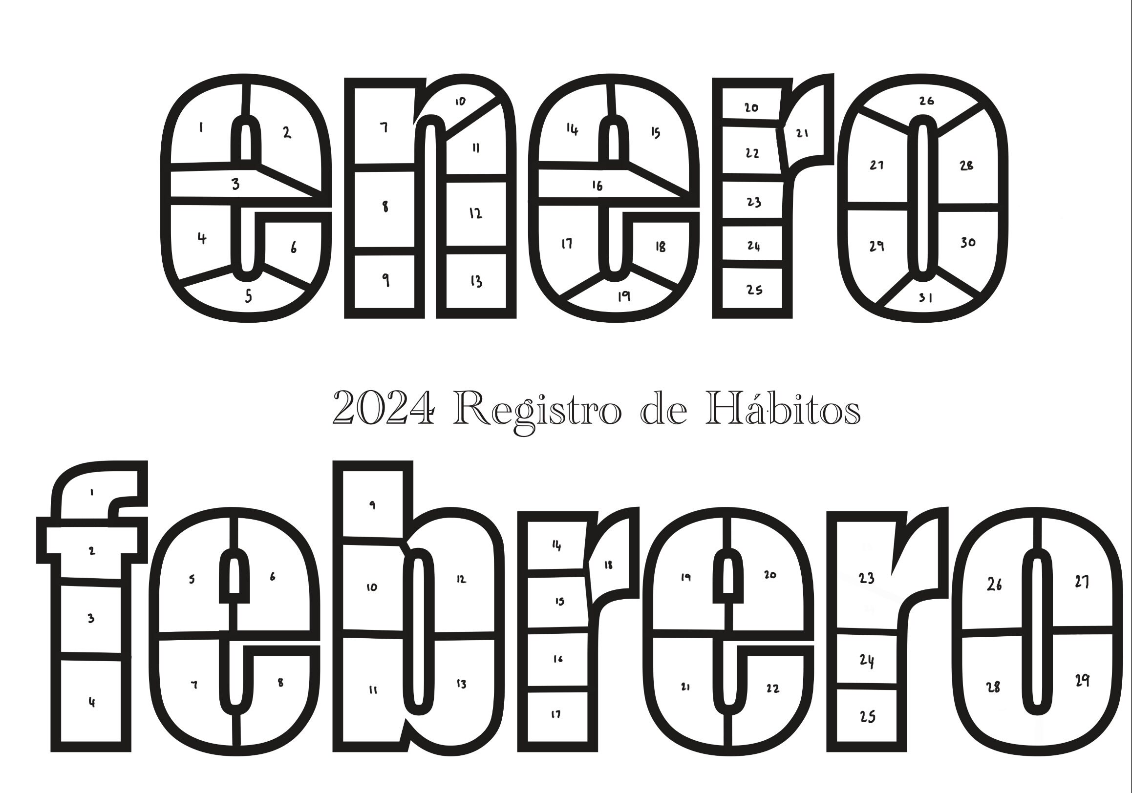 2024 Leap Year Spanish Habit Tracker/ New Years Resolutions - Etsy