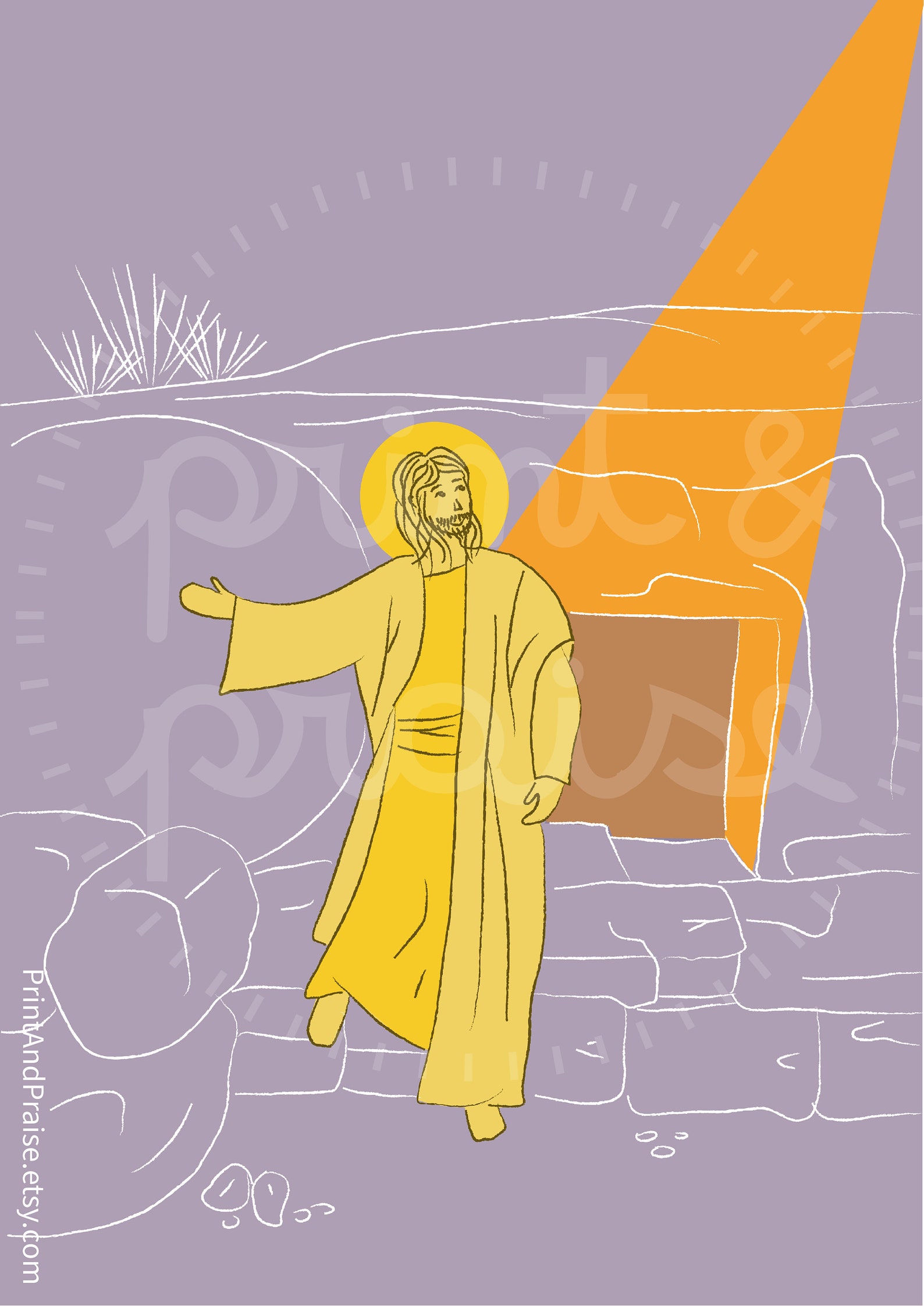 Printable Jesus Resurrection Downloadable Art, Catholic Digital Art ...