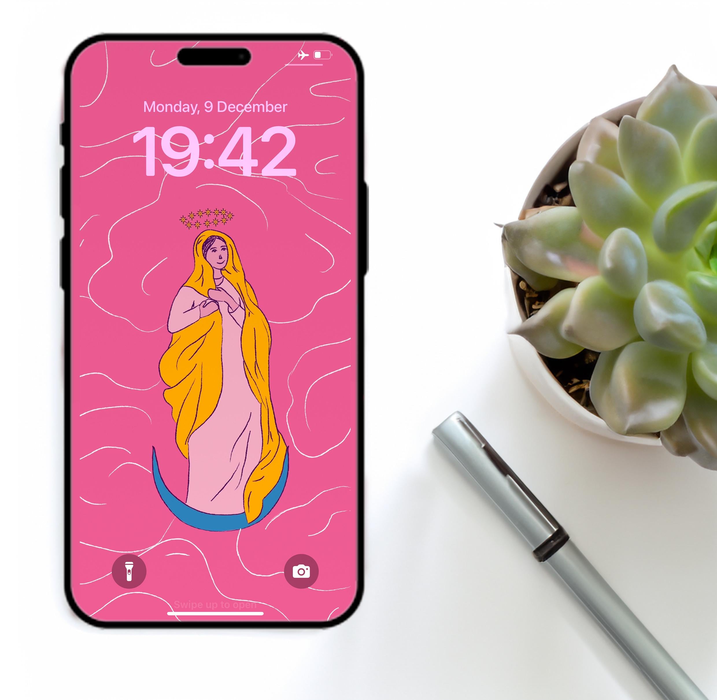 Our Lady Wallpaper, Virgin Mary Lockscreen, Christian Iphone, Catholic ...