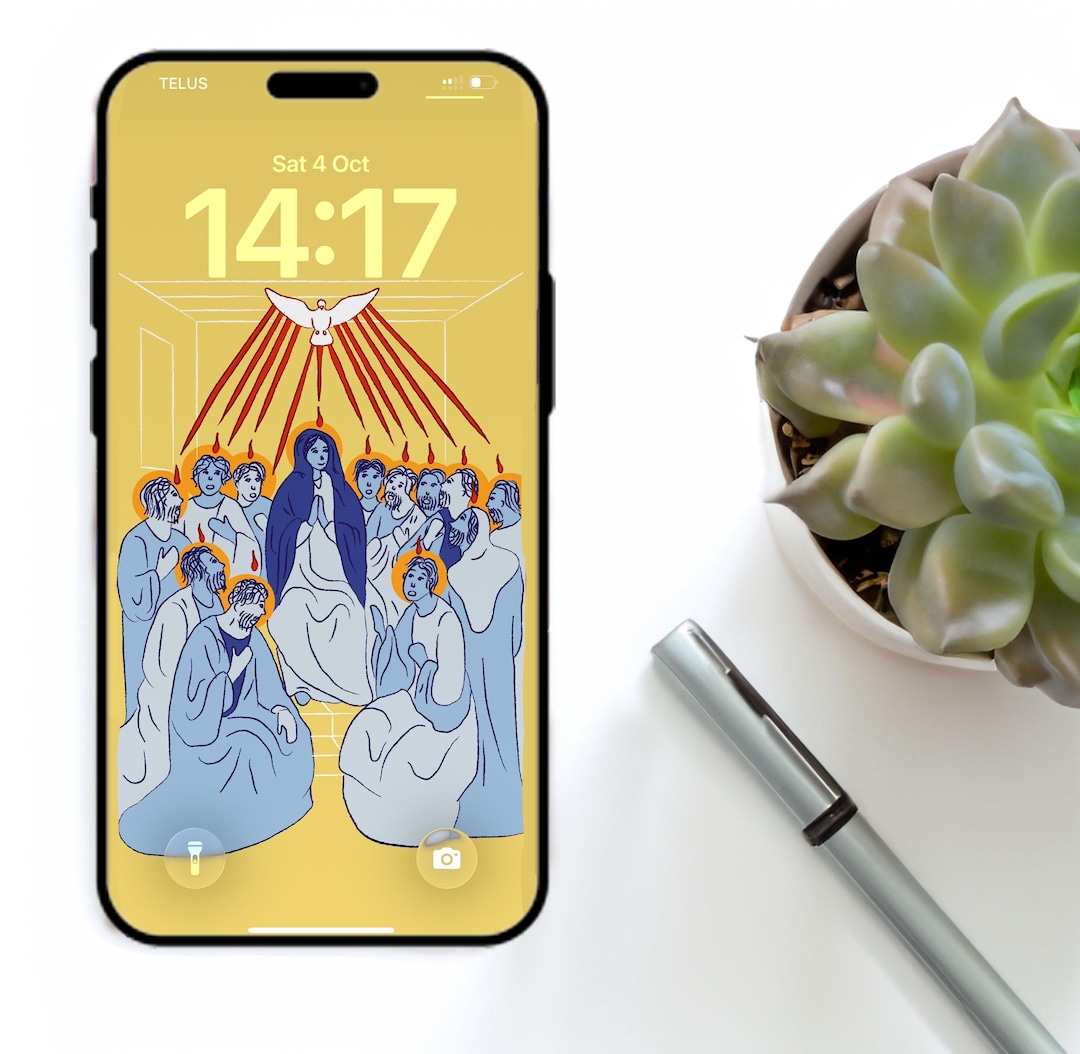 Pentecost Wallpaper, Holy Spirit Lockscreen, Christian Iphone, Catholic ...