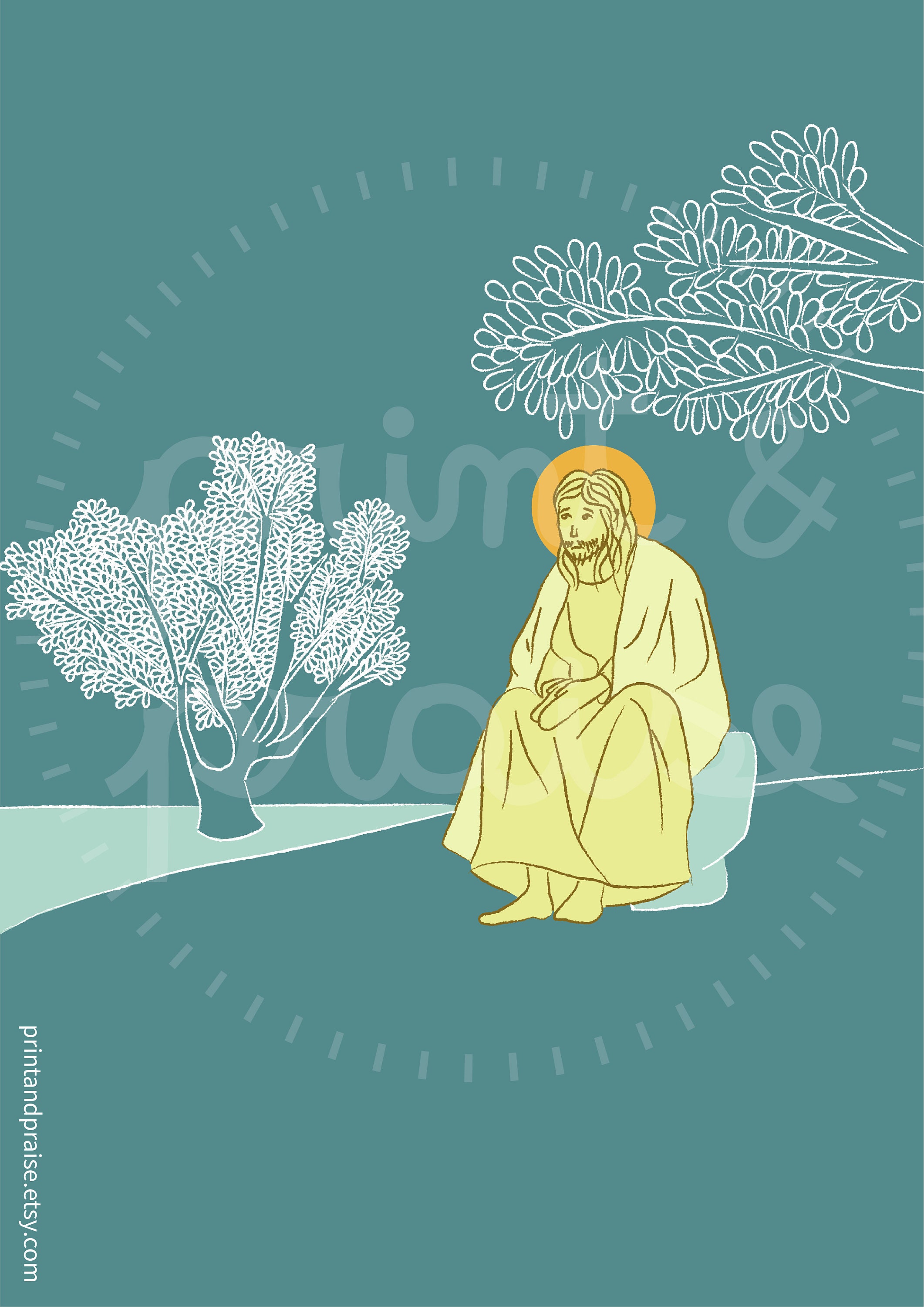 Agony in the Garden, Jesus Gethsemane, Catholic Digital Download ...