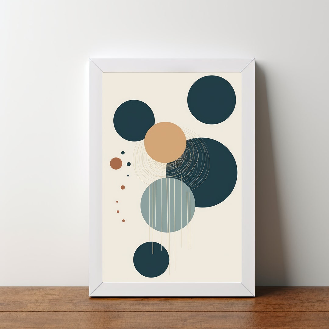 Printable Abstract Art Round Pattern Doodle Abstract Circle Poster Boho ...