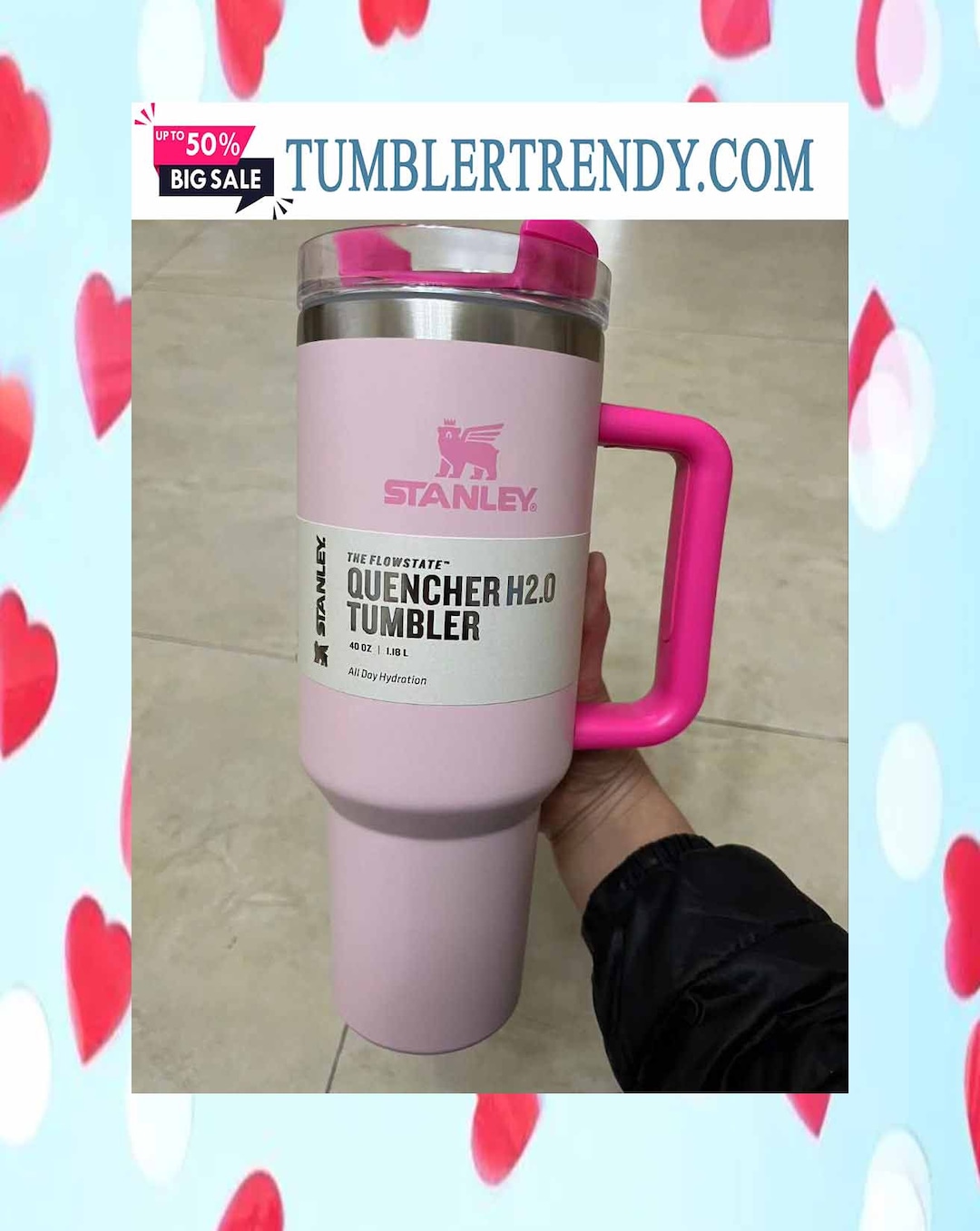 Stanley Tumbler 40 Oz, the Quencher H2.0 Flowstate Tumbler Pink ...