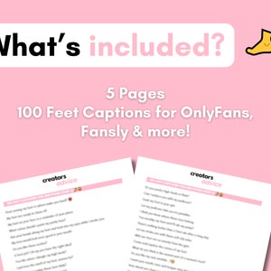 Feet Onlyfans Captions - Etsy