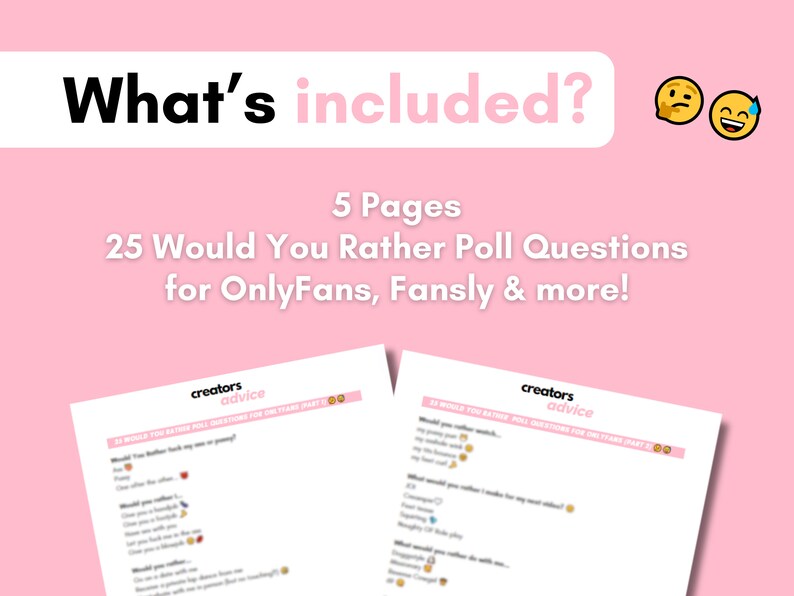 Would You Rather Onlyfans Polls - Etsy