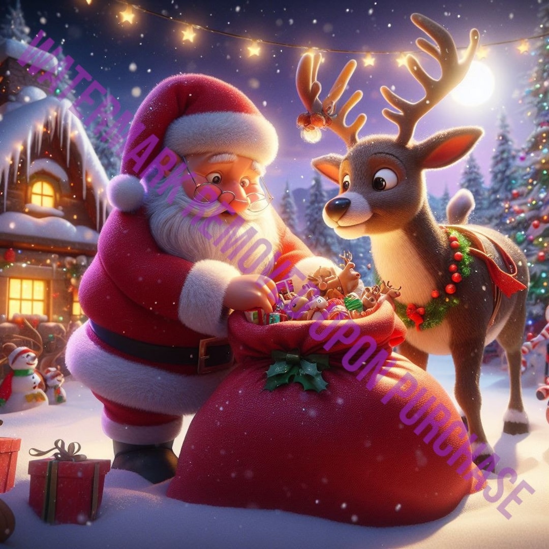 AI Art Digital Background Wallpaper Image Christmas Card - Etsy