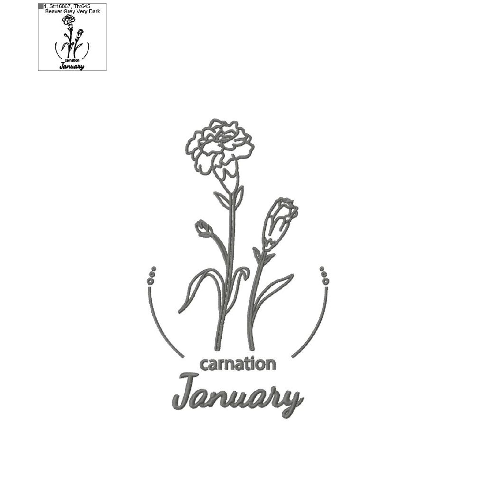 Birth Flower Machine Embroidery Design, Zodiac Flower Machine ...