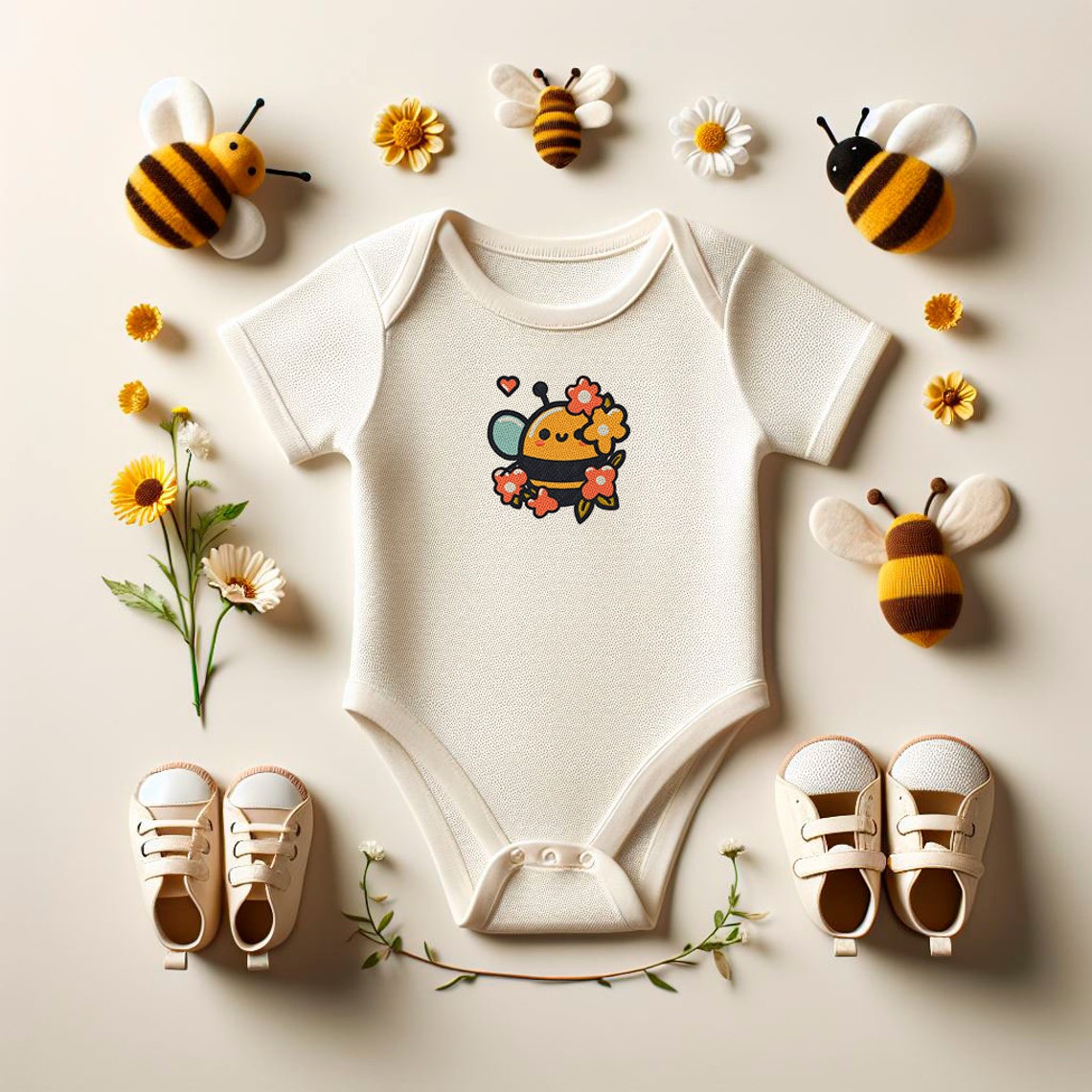 Bee Machine Embroidery Design. Cute Bee Machine Embroidery Design ...