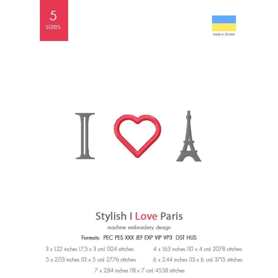 Paris Machine Embroidery Design, Paris Eiffel Tower Trendy Travel ...