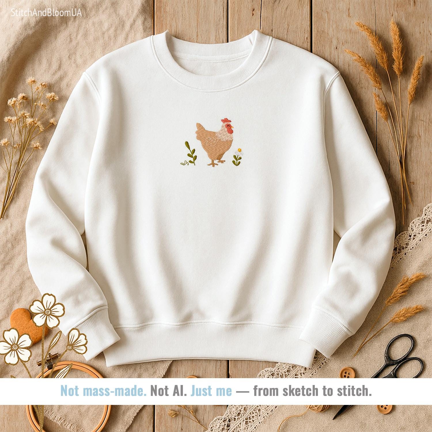 Chicken Embroidery Design for Machine, Hen With Eggs & Standing Chicken ...