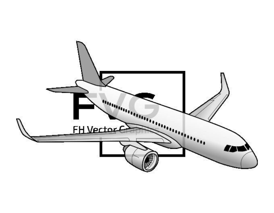 A320 Aircraft Vector Graphic - Airplane SVG - Etsy
