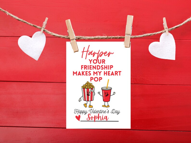 Printable Food Pairing's Valentine's Day Cards L Classroom Valentine's ...