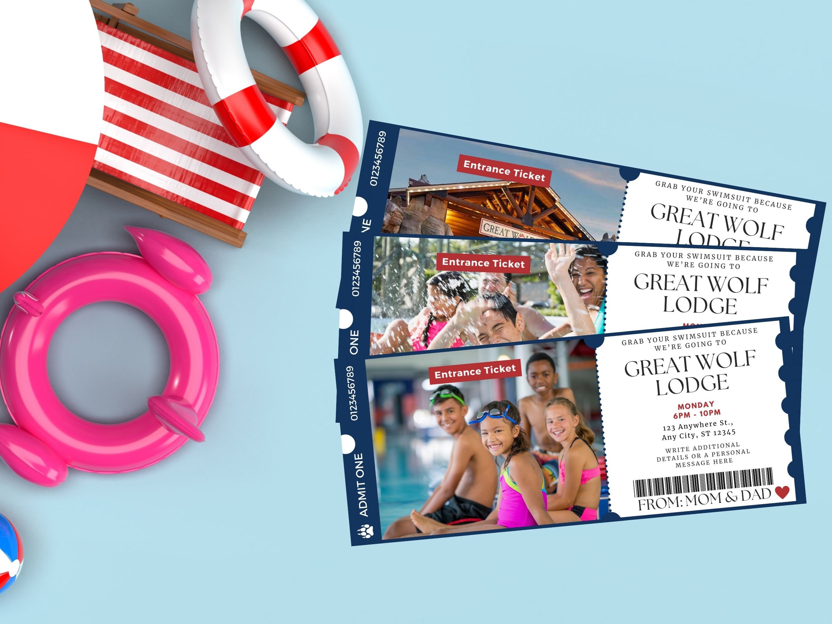 Great Wolf Lodge Experience Ticket L Editable Great Wolf Lodge Ticket L ...