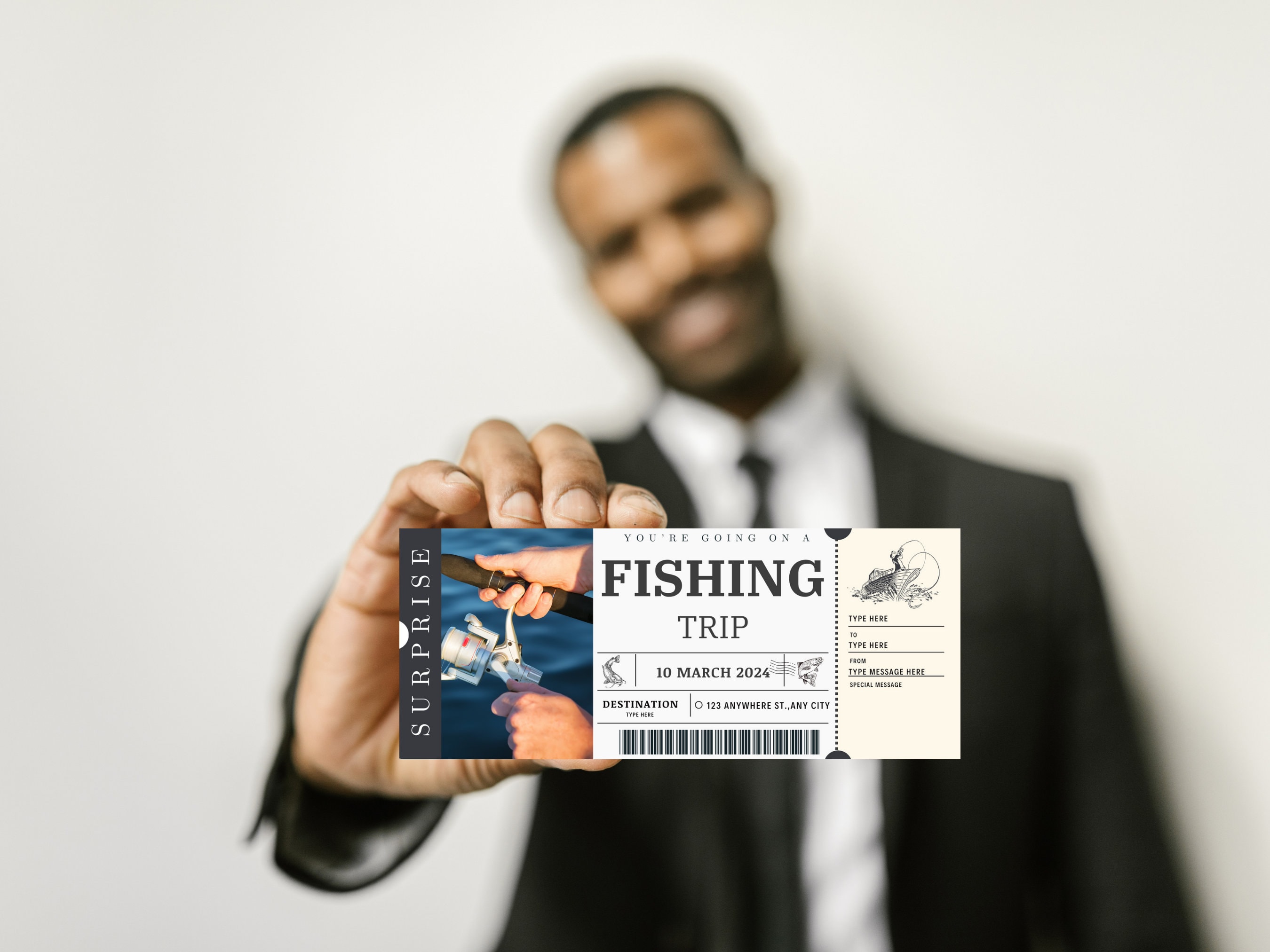 Fishing Trip Gift Voucher L Printable Gift Certificate L Editable ...