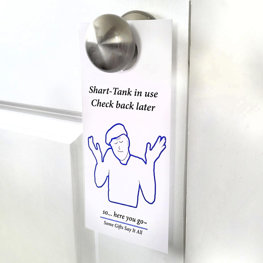 Funny Bathroom Door Hanger: Shart-tank in Use - Potty Humor Gag Gift - Etsy