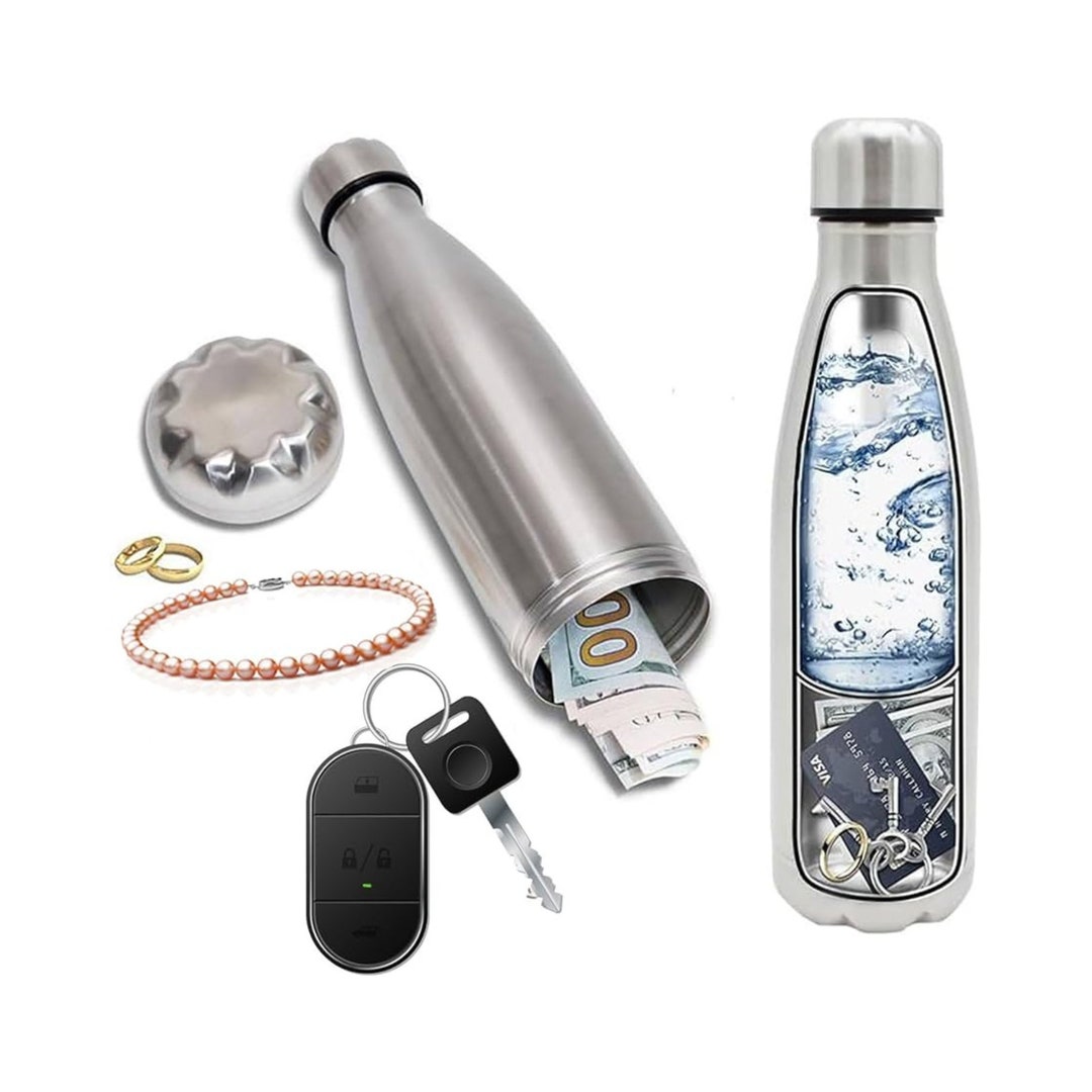 Stainless Steel Water Bottle Safe Secret Stash Can Hidden Storage ...