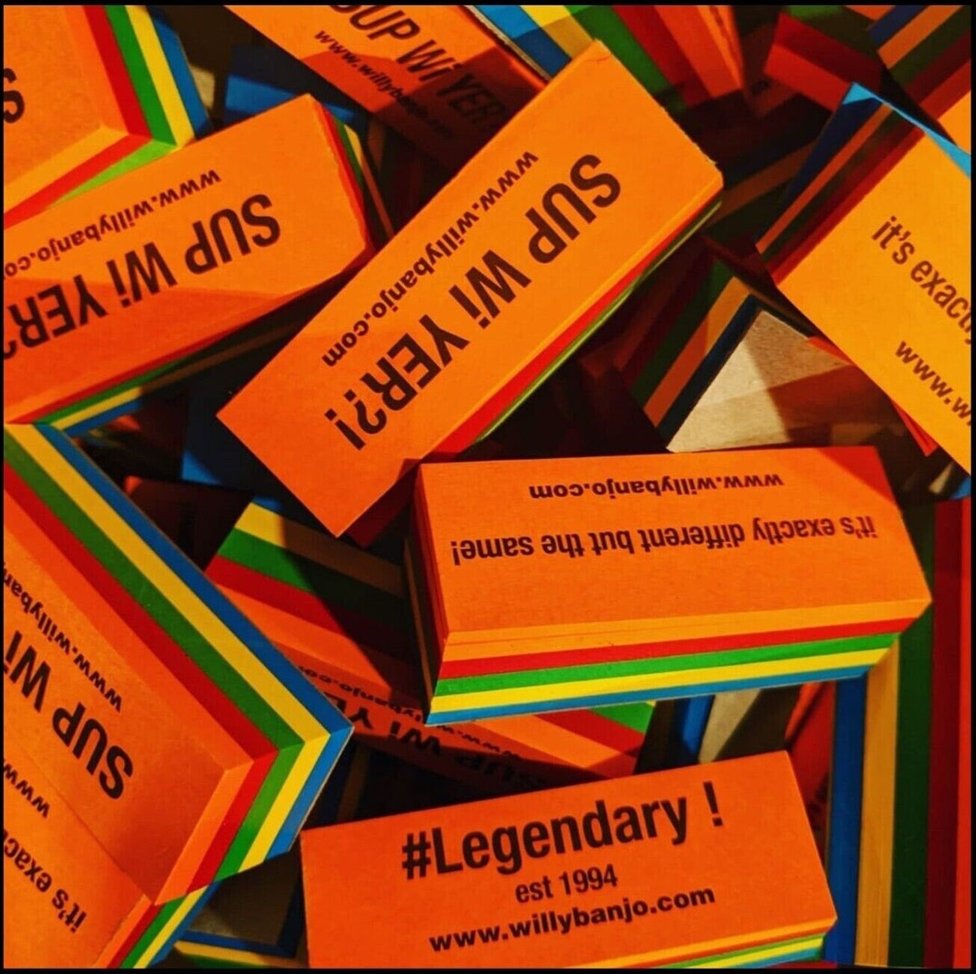 Willy Banjos Roach Card Fat Cigarette Cardboard Tips With Daft Sayings ...