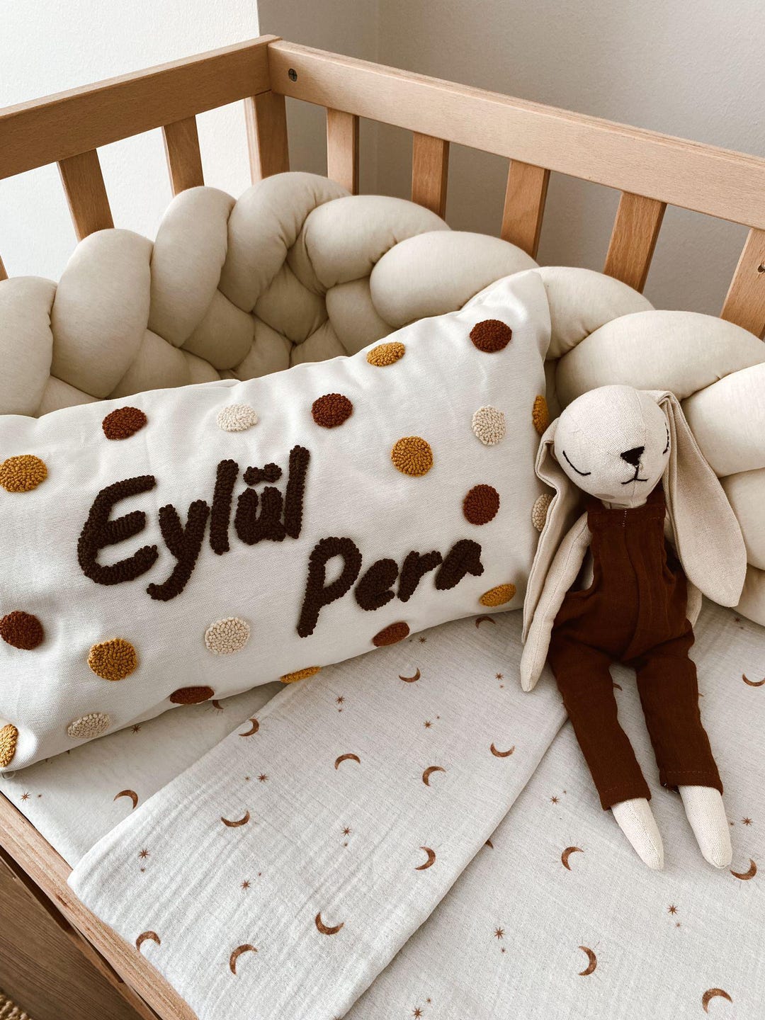 Personalized Baby Name Punch Needle Pillow, Custom Pillow Cover, Custom ...