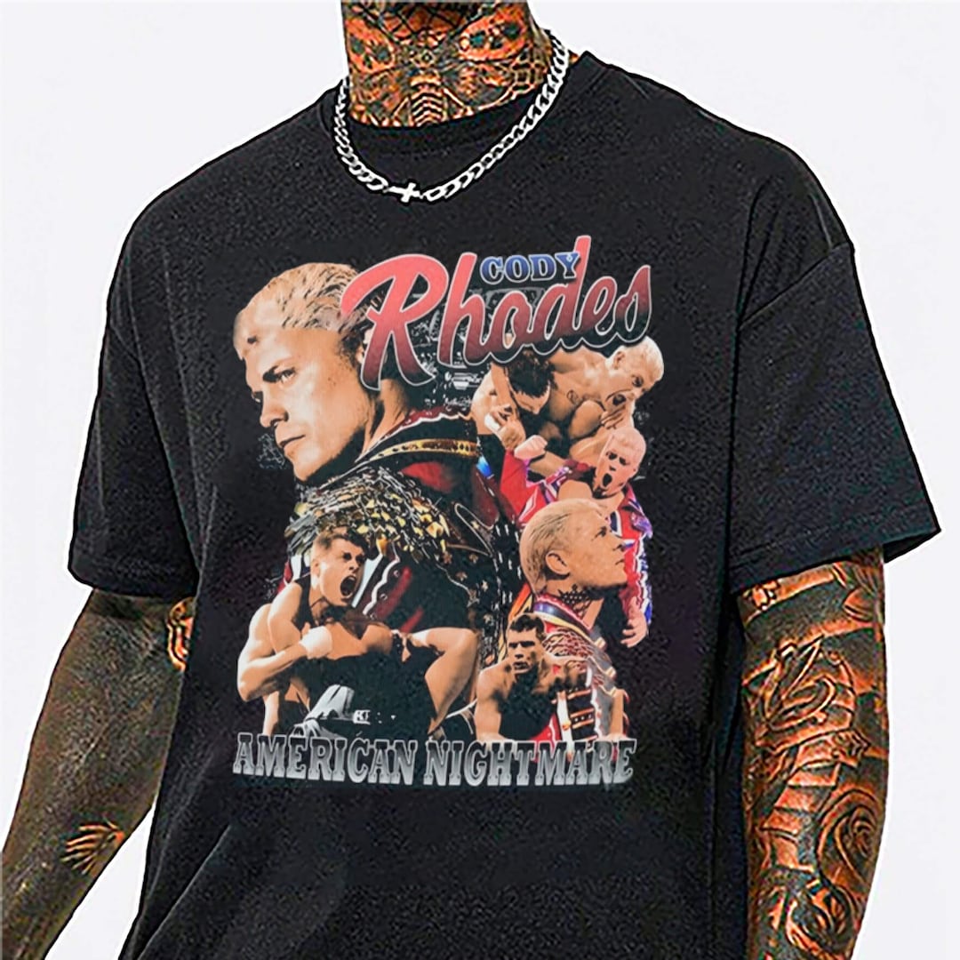 Cody Rhodes Shirt, Cody Rhodes Wrestling T-shirt, 90s Graphic Tee ...