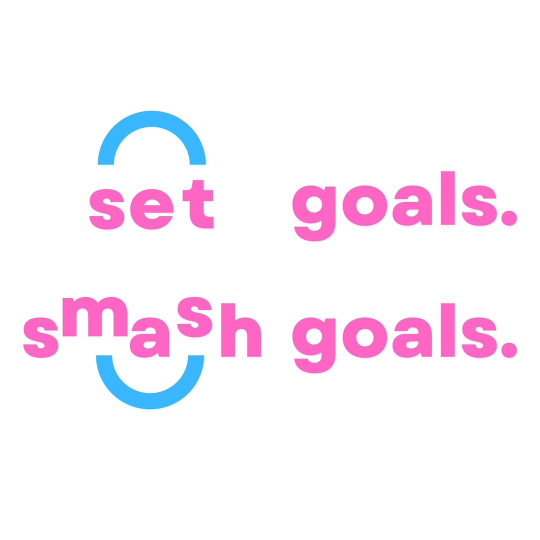 2024 New Year Goal Setting Sticker Set Goals, Smash Goals Inspirational ...