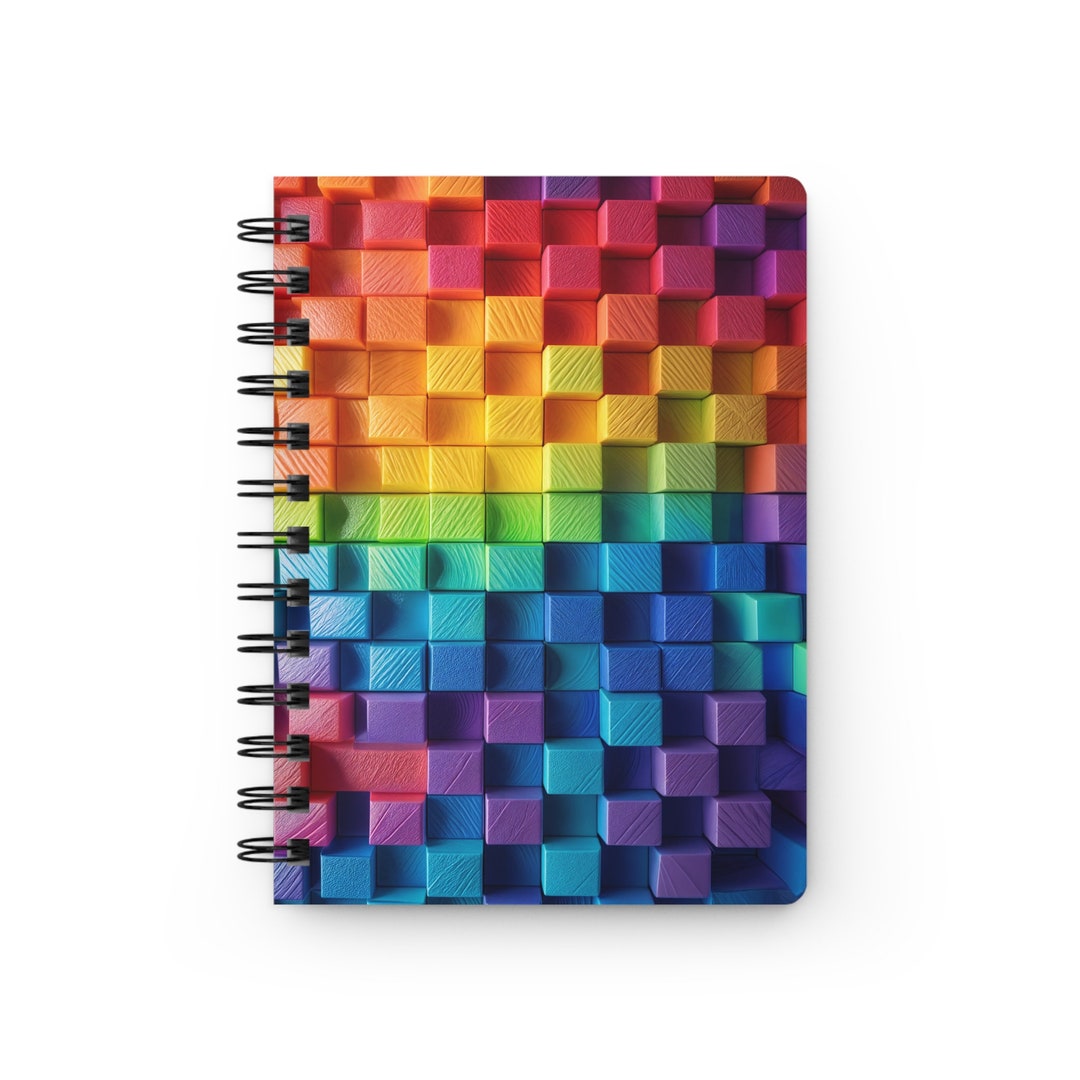 Rainbow 3D Building Blocks Journal Design Perfect Gift for Creative ...