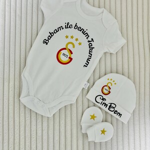 Galatasaray Cim Bom Gift Set Baby Bodysuit, Baby Gloves, Baby Hat - Etsy