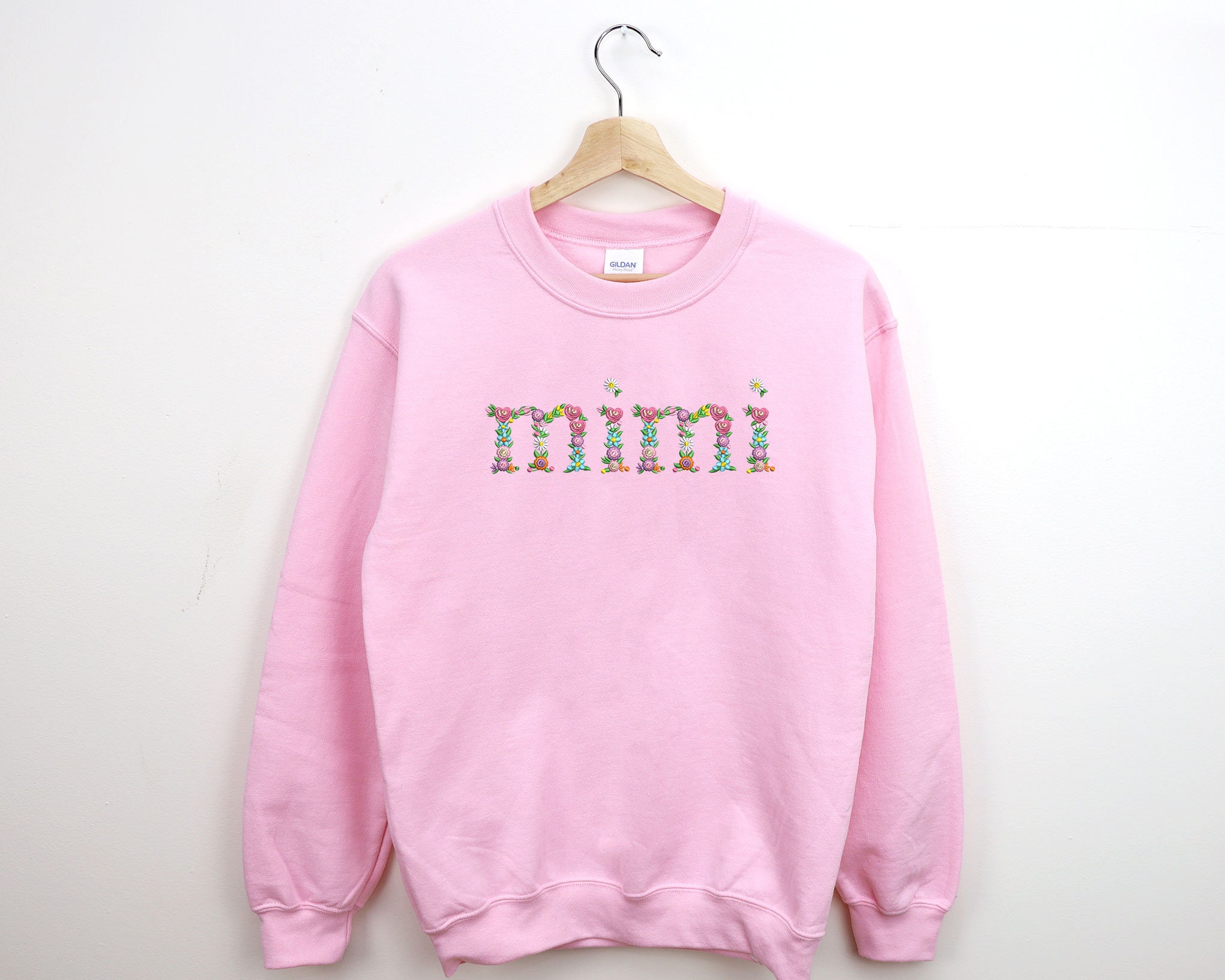 Mimi in Floral Letters Embroidery Design, Mimi Machine Embroidery Font ...