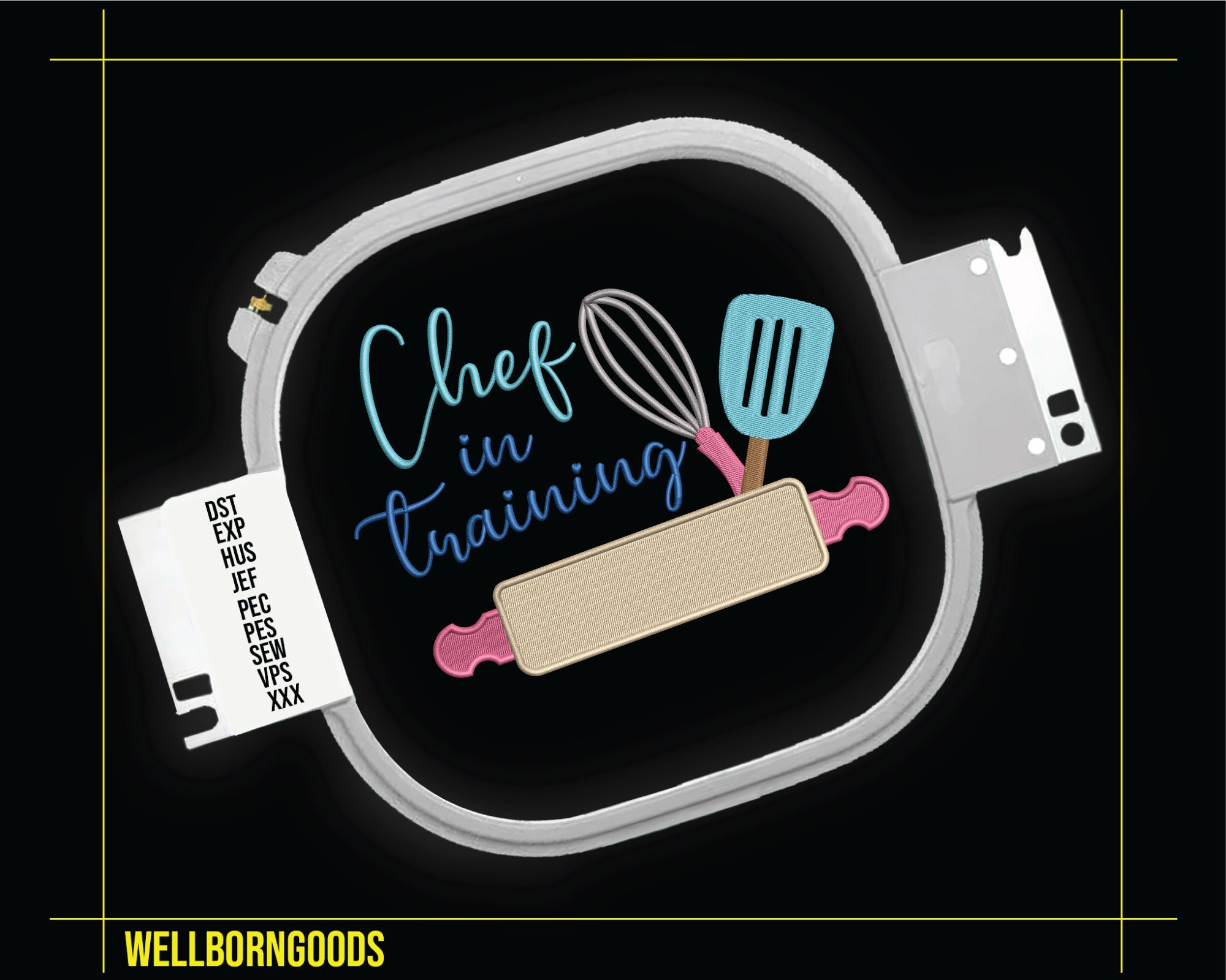 Embroidery Design Chef in Training, Embroidered Chef Kitchen Design ...