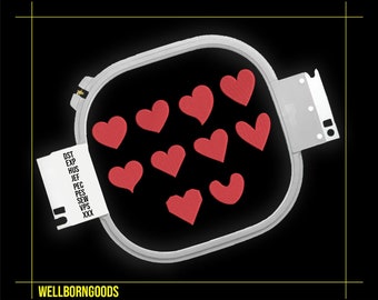 10 Heart Shapes Embroidery Design, Mini Heart Machine Embroidery Design ...