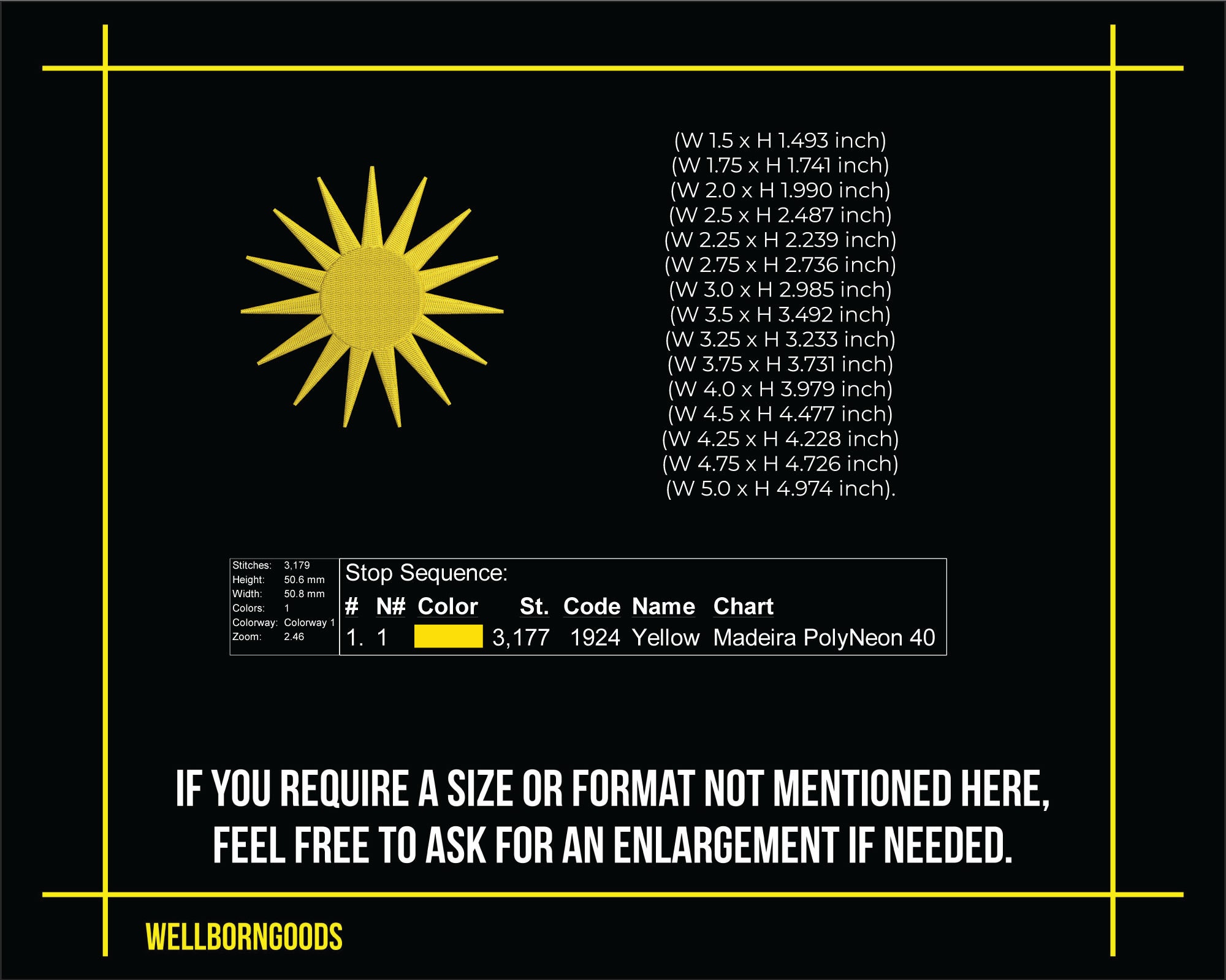 Mini Sun Embroidery Design, Sun Machine Embroidery Pattern, Digital ...