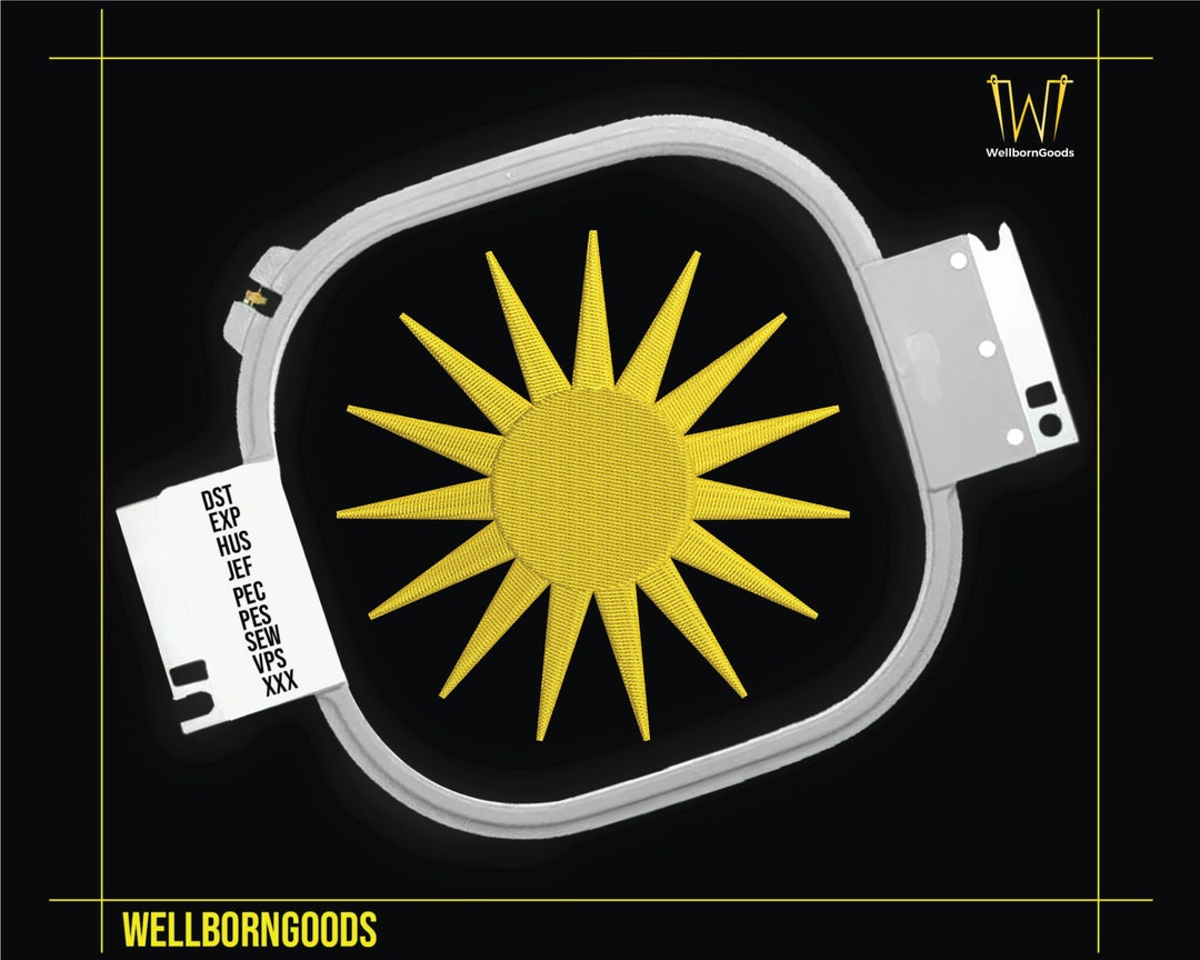 Mini Sun Embroidery Design, Sun Machine Embroidery Pattern, Digital ...