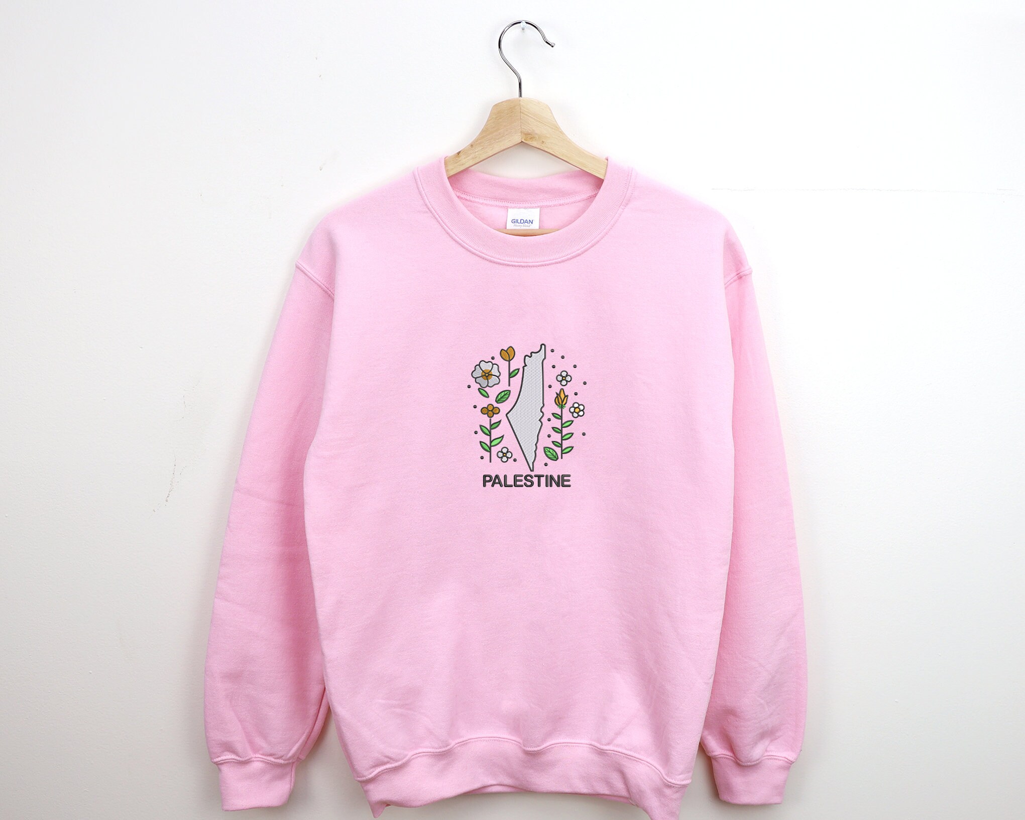 Palestine Map Embroidery, Flowers Palestine Map Design Machine ...