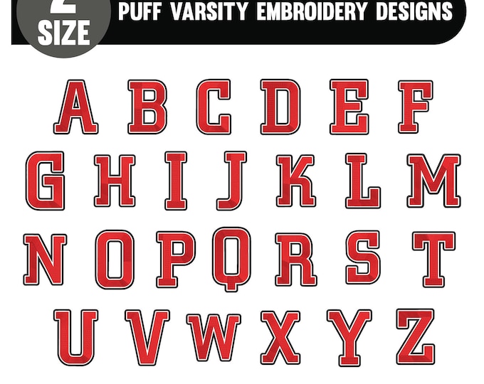 Mark 3D Embroidery Font. Machine Embroidery 3D Puff Alphabet. BX Format ...