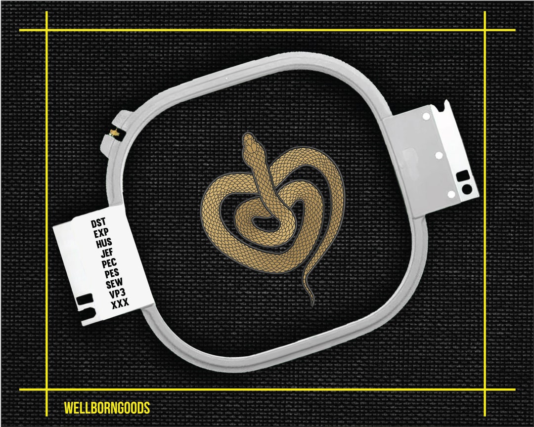 Amulet Woven Snake Embroidery Design, Amulet Snake Machine Embroidery ...