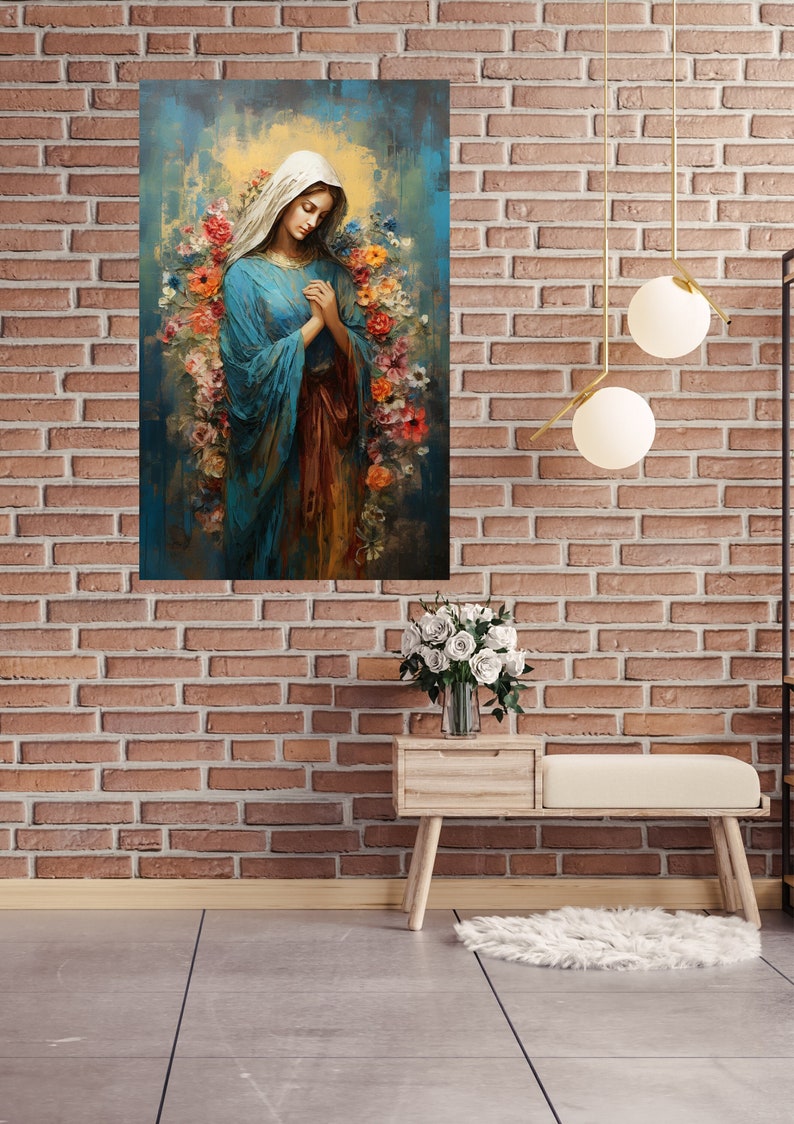 Virgen Mary Matte Poster Wall Art Home Hanging Decor Virgen Mary Poster ...