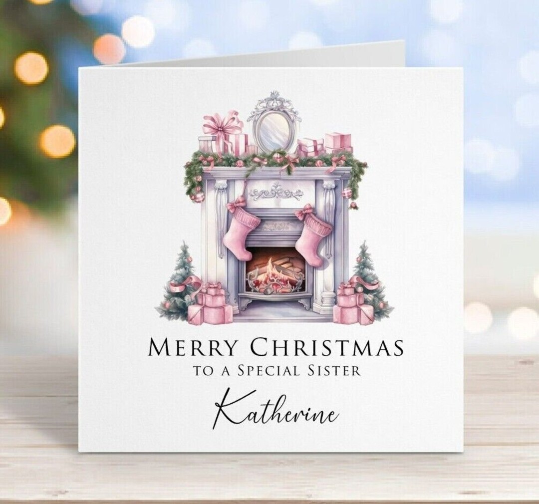 Personalised Christmas Card for Granddaughter Great Niece, Daughter ...