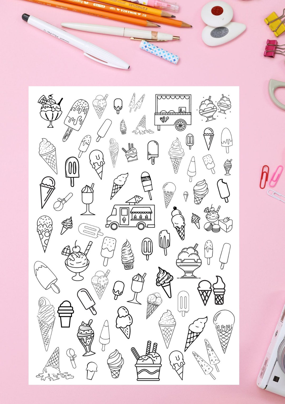 Coloring Printable Paper - Etsy