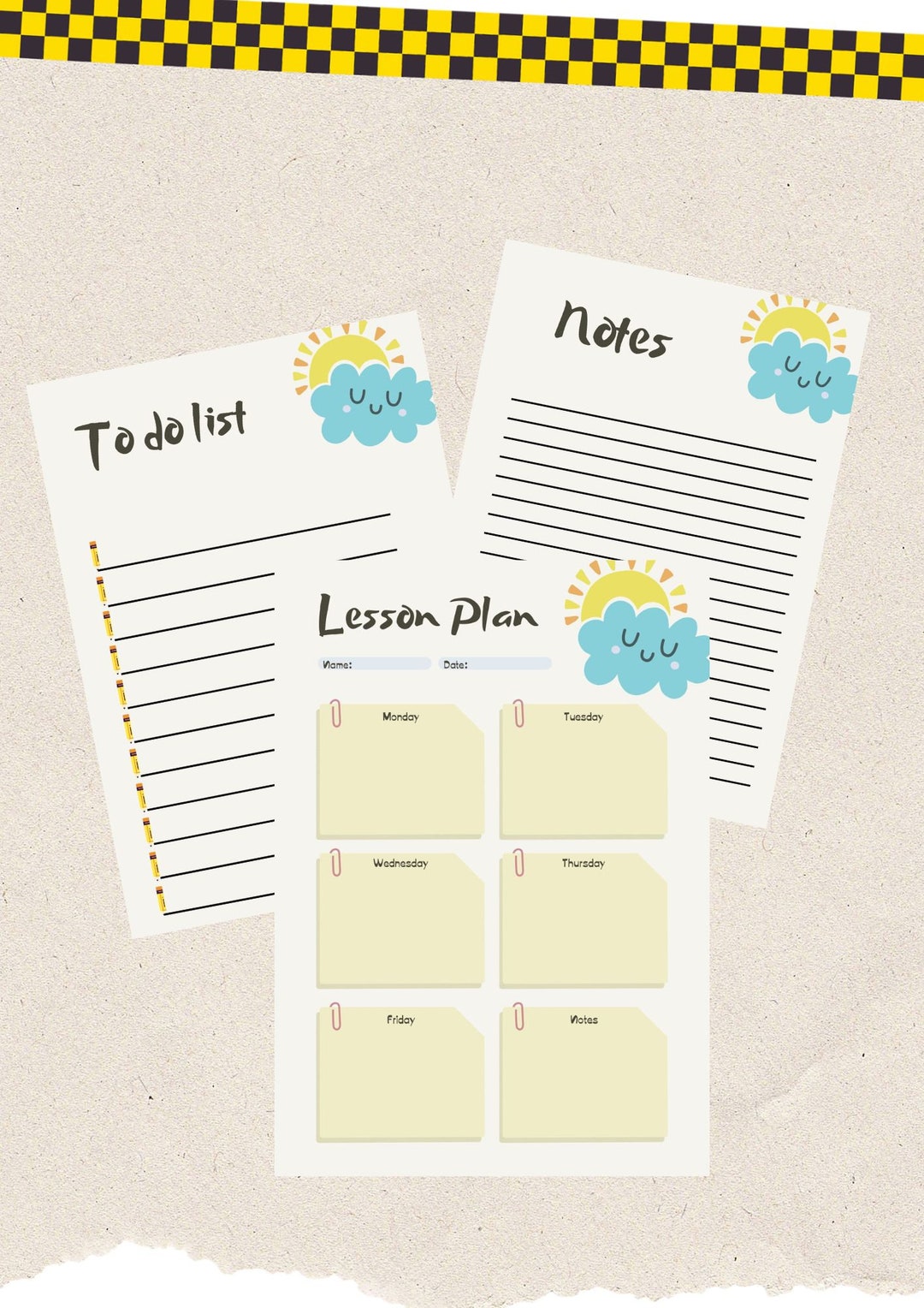 Lesson Plan Digital Printable Page - Etsy