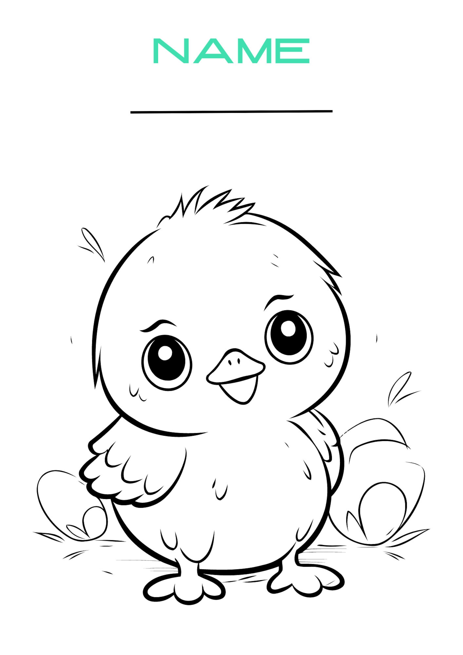 Coloring Babies Animals Printable Pages - Etsy