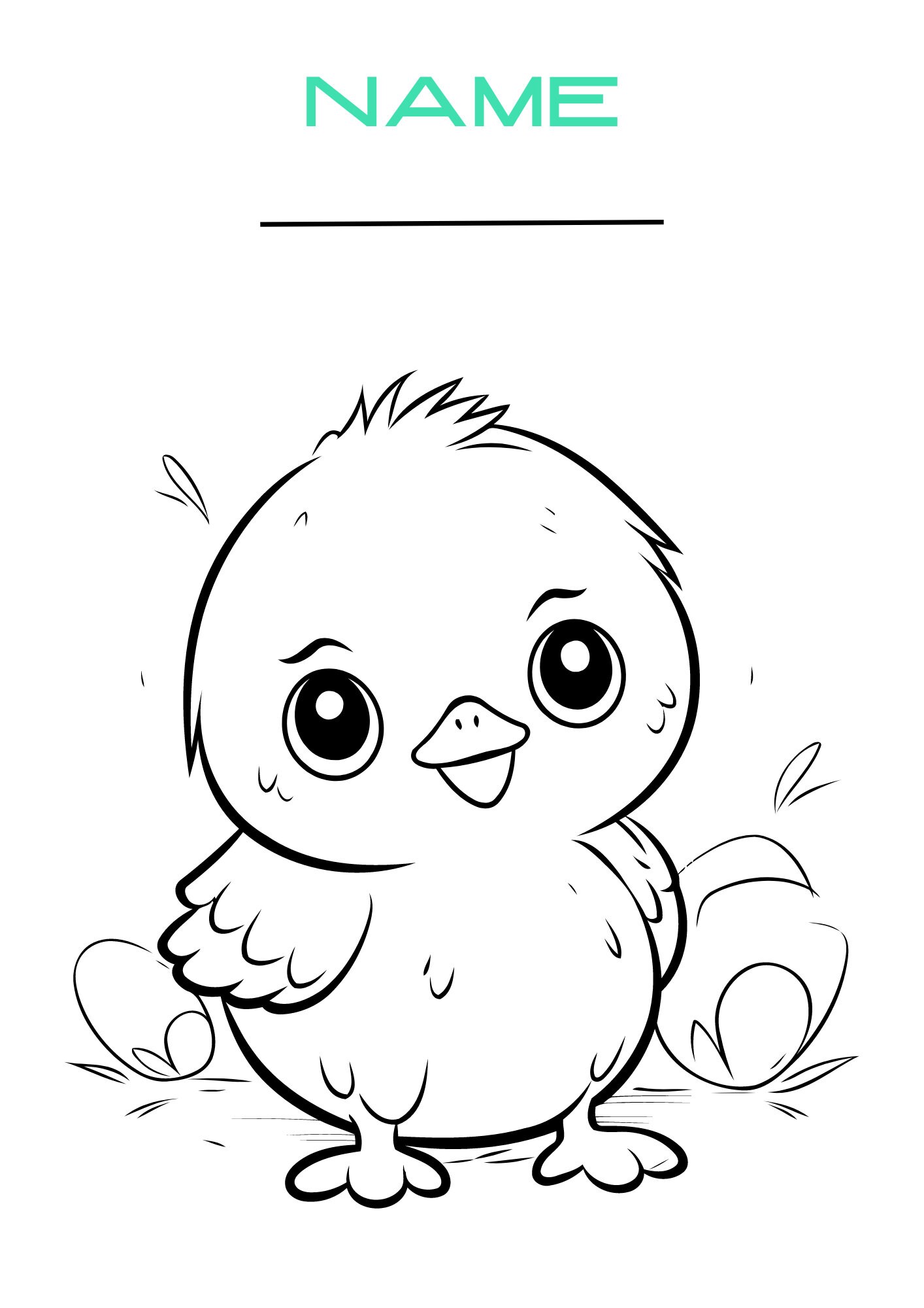 Coloring Babies Animals Printable Pages - Etsy